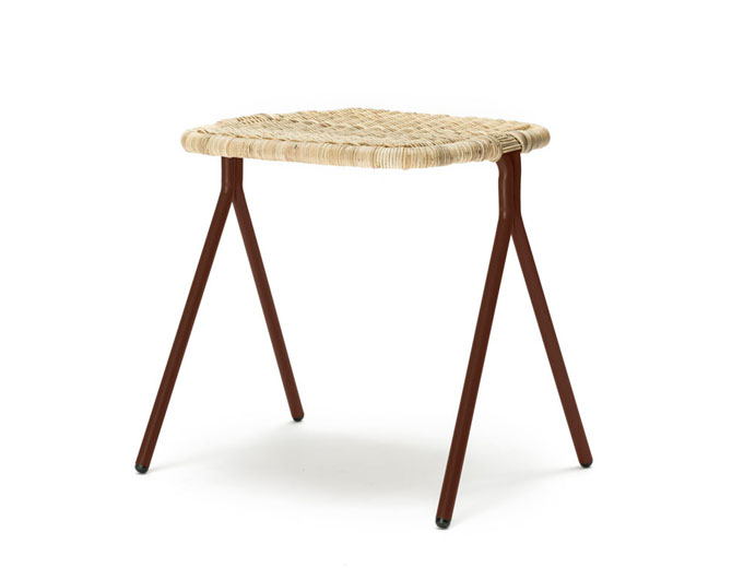 Kakī low stool - rattan low stool by Jamie McLellan for Feelgood Designs